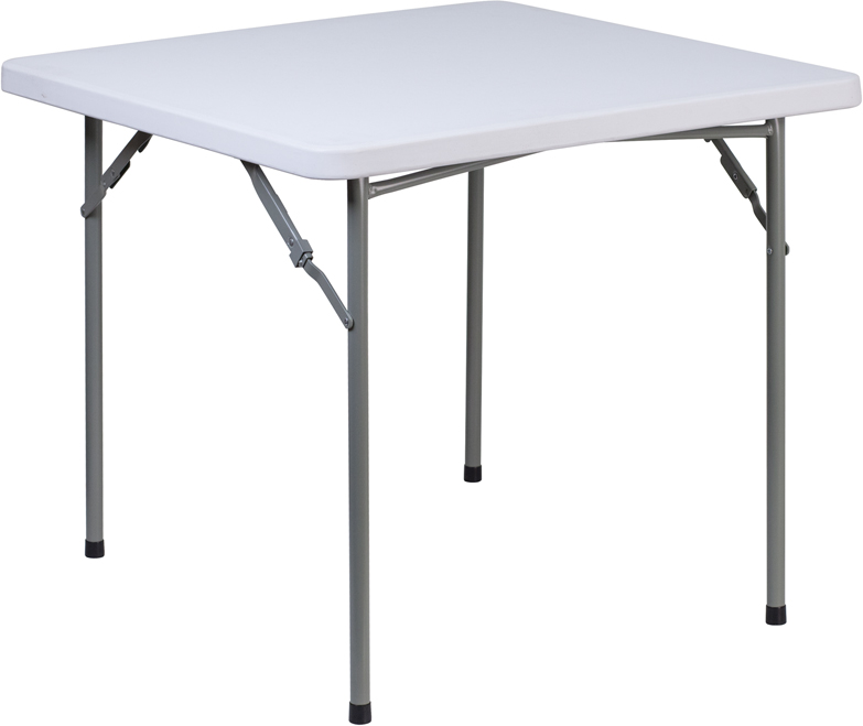 34'' Square Granite White Plastic Folding Table - by Flash Furniture ...