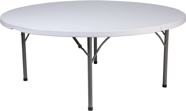 71'' Round Granite White Plastic Folding Table - by Flash Furniture ...