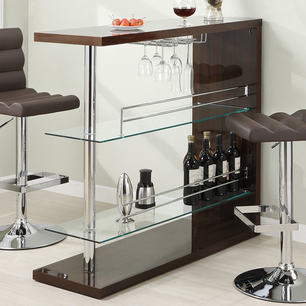 Bar Table with Cappuccino Finish by Coaster Fine Furniture - Madison ...