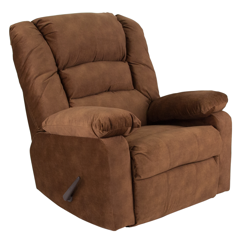 Contemporary Super Soft Cody Tobacco Microfiber Rocker Recliner - by ...