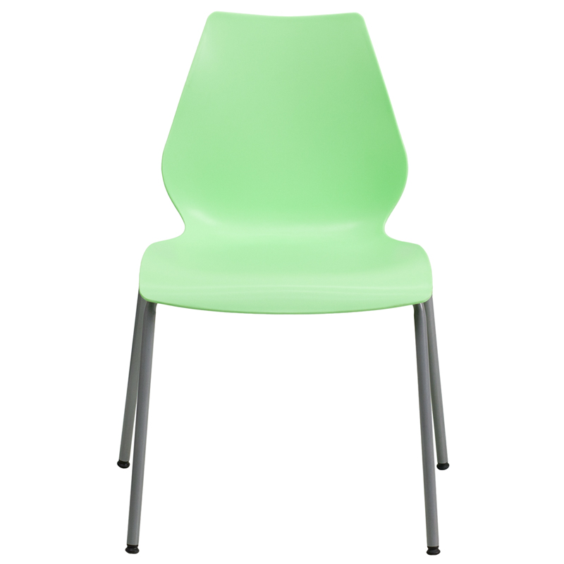 HERCULES Series 770 lb. Capacity Green Stack Chair with Lumbar Support ...