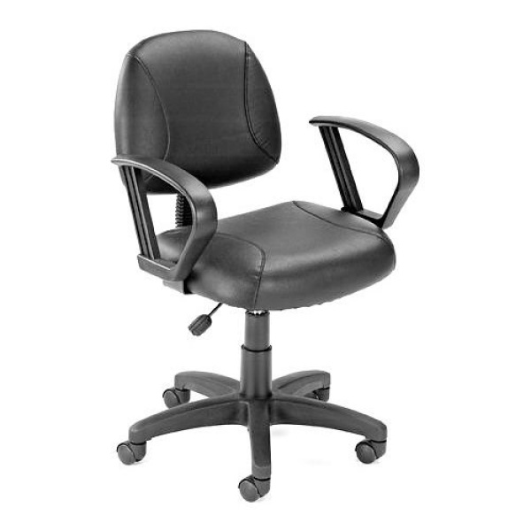 LeatherPlus Posture Office Chair with Loop Arms by Boss Office Products ...