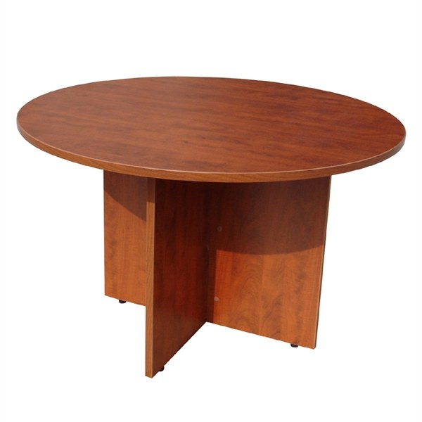 Round Office Table with Cherry Finish - 47-in by Boss Office Products ...