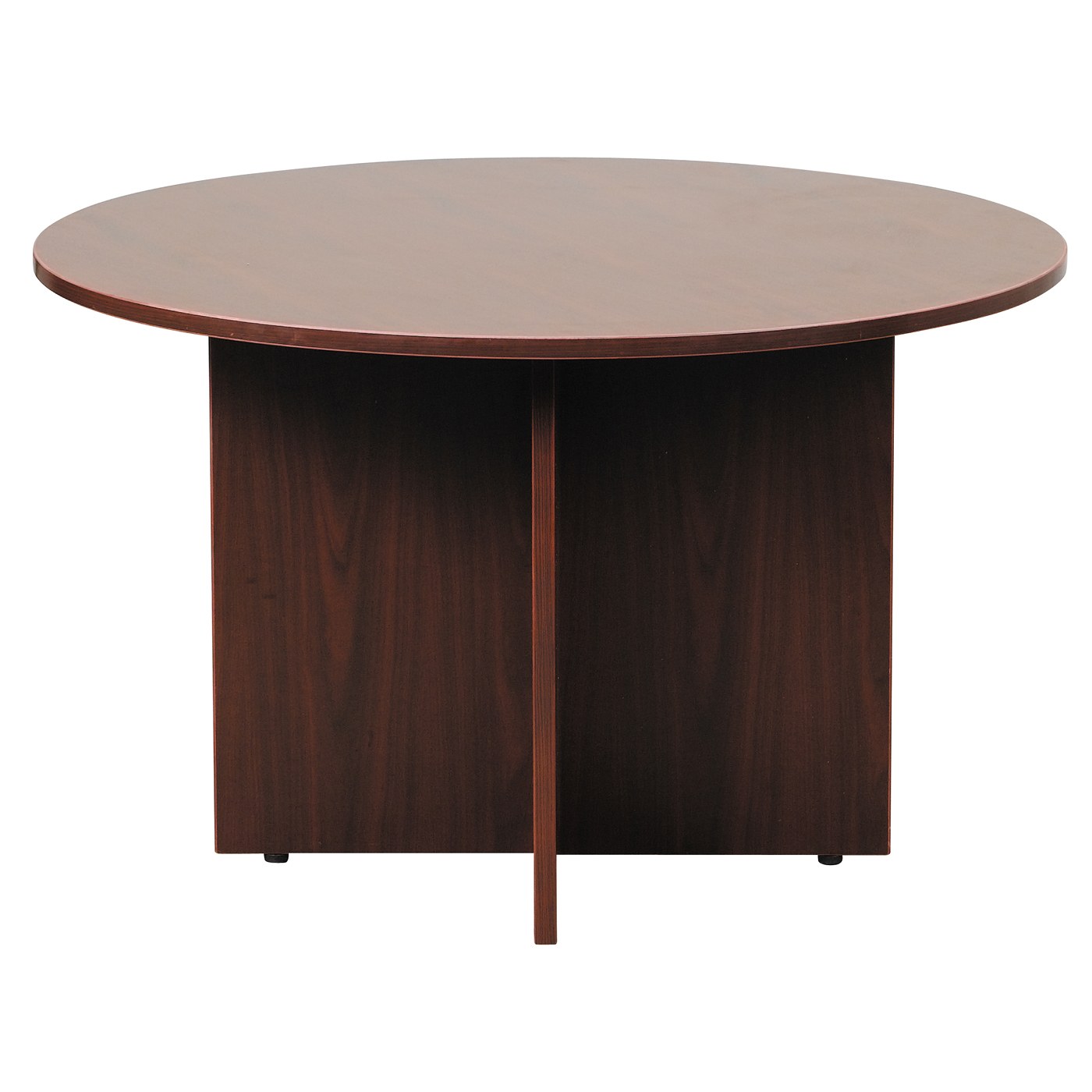 Round Office Table with Mahogany Finish - 47-in by Boss Office Products ...