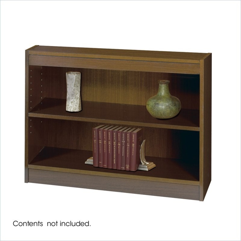 Safco WorkSpace 2-Shelf Square-Edge Veneer Bookcase in Walnut - Madison ...