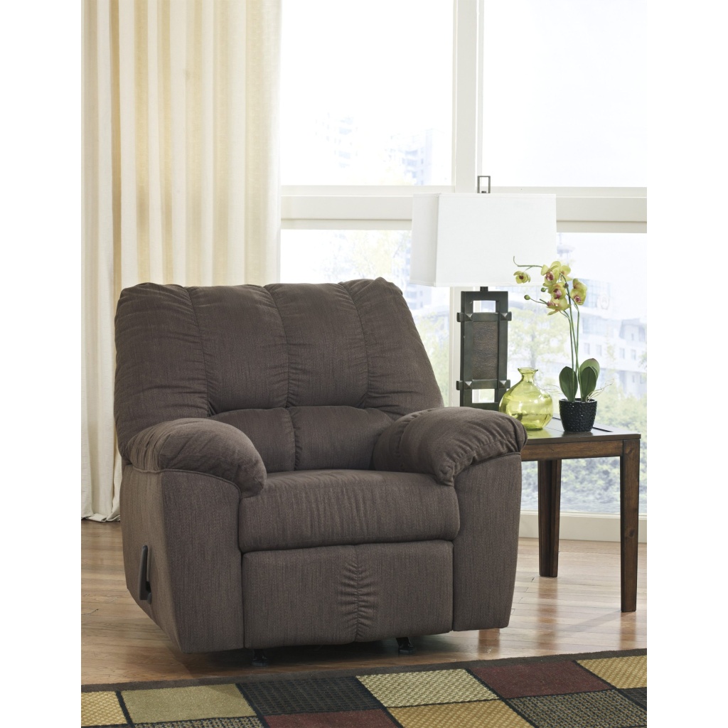 Signature Design by Ashley Zyler Coffee Rocker Recliner - Madison Seating