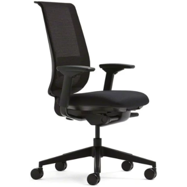 Steelcase Reply Chair Black Mesh Black Fabric Seat - Madison Seating